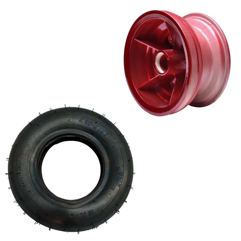 Kit roda traseira +1 pneu original do Walk Machine - Roda para Carro e ...
