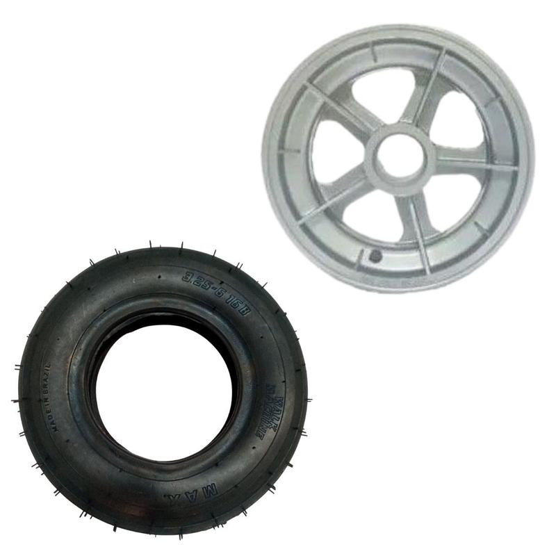 Kit roda traseira +1 pneu original do Walk Machine - Roda para Carro e ...