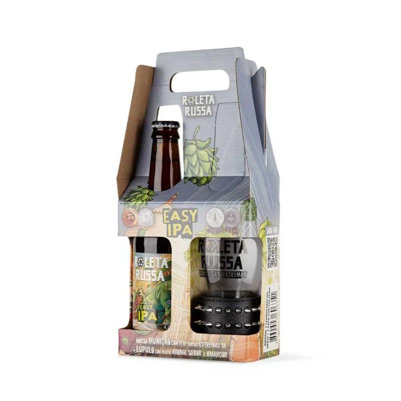 Kit Roleta Russa com 1 Cerveja Easy IPA 355ml e 1 Copo 320ml - Seleção ...