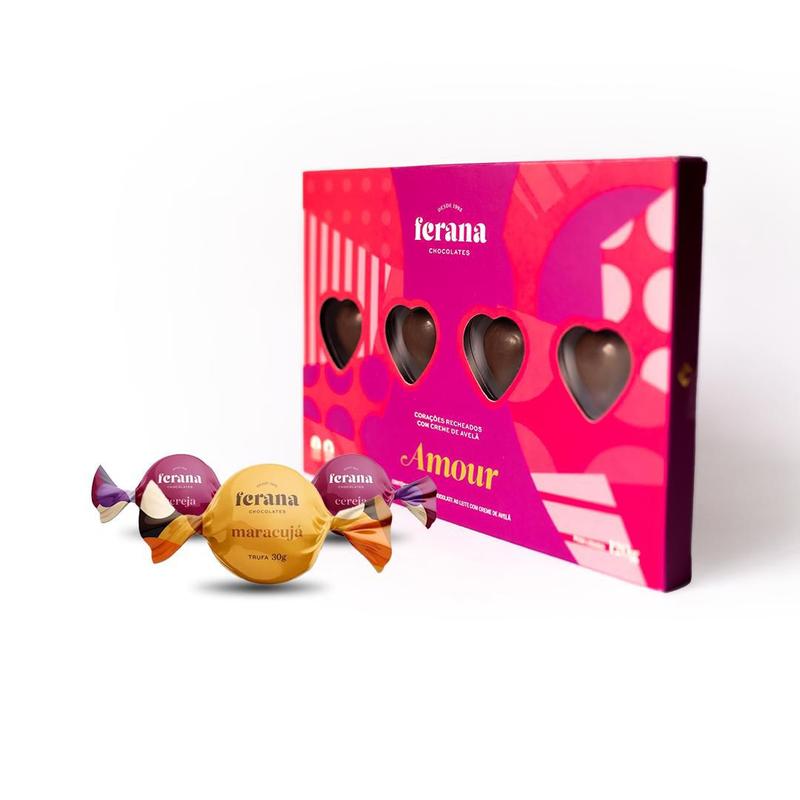 Kit Romântico - Estojo Amour + 3 Trufas - Ferana - Sabonete - Magazine ...