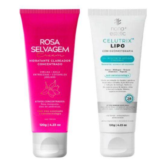 Kit Rosa Selvagem Creme Clareador Concentrado 120g + Celutrix Lipo ...