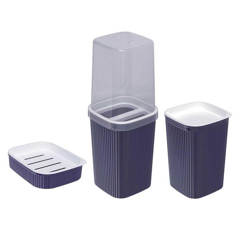 Kit saboneteira de pia camada dupla porta sabonete barra escovas de ...