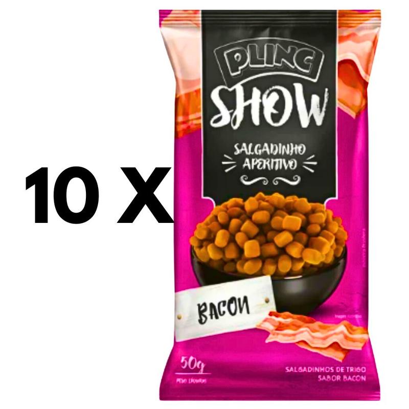 Kit Salgadinho Plinc Show Bacon - 10un De 50g Cada - Salgadinhos e ...