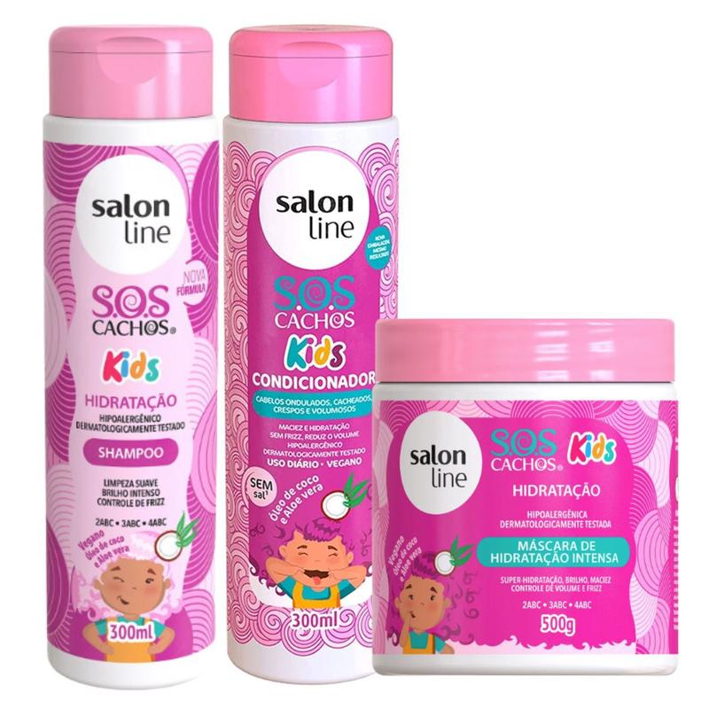 Kit salon line sos cachos kids hidratação c/3 - Kit de Tratamento para ...