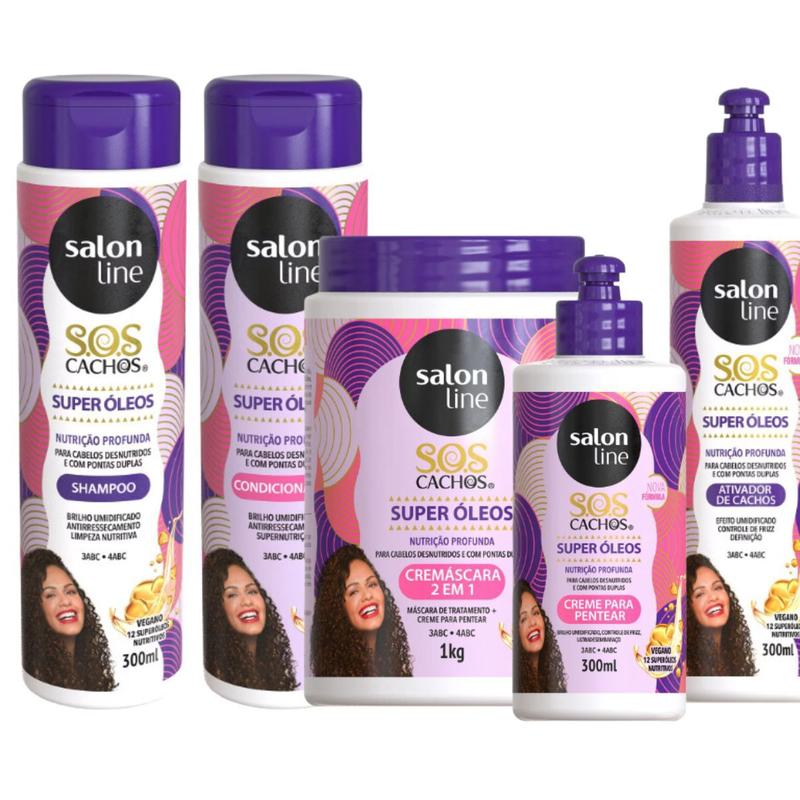 Kit salon line sos cachos super óleos c/5 - Kit de Tratamento para ...