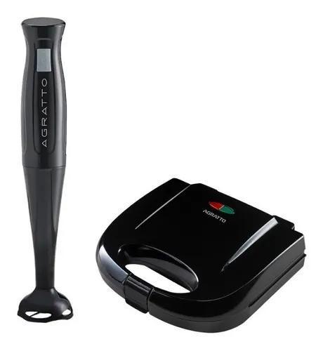 Kit Sanduicheira Grill Black E Mixer Preto Com Copo Agratto Voltagem ...