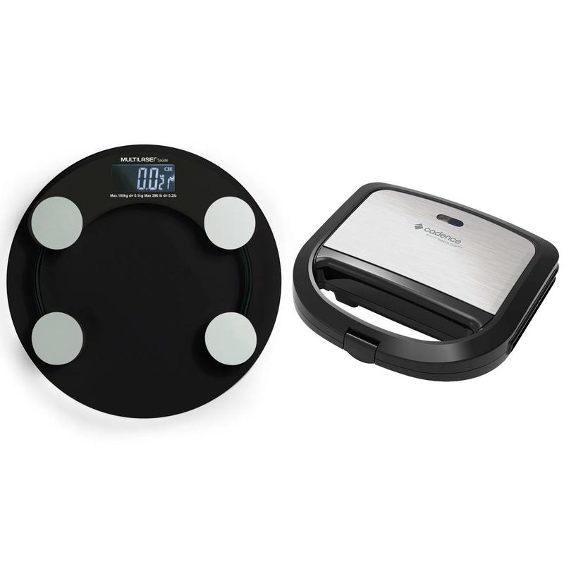 Kit Sanduicheira Toast & Grill Cadence Elétrica Inox Chapa Antiaderente ...