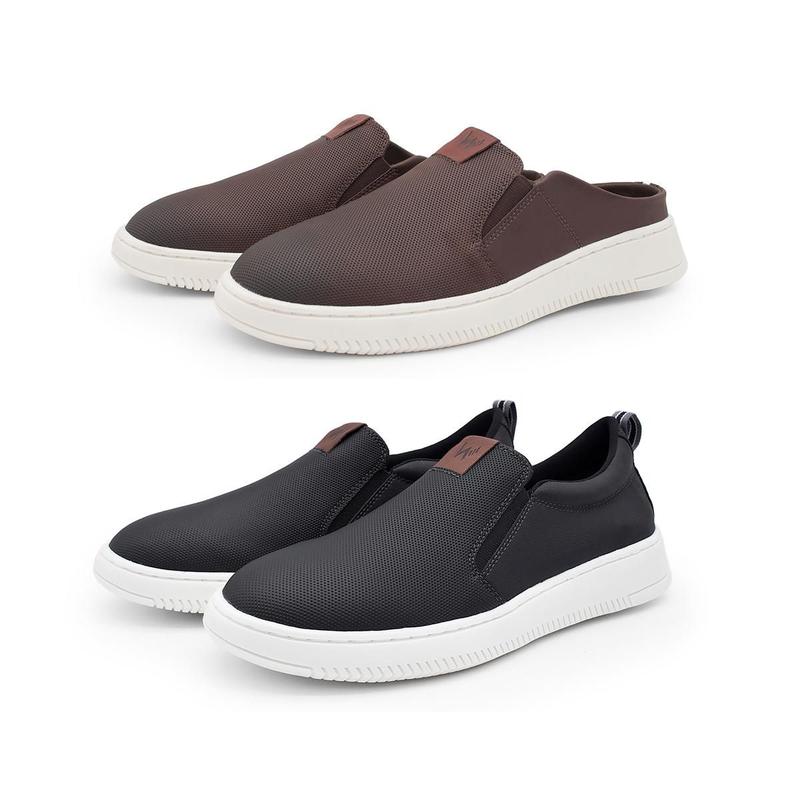 KIT Sapatênis Mule Slip On e Tênis Iate Casual Masculino - Walk Easy ...