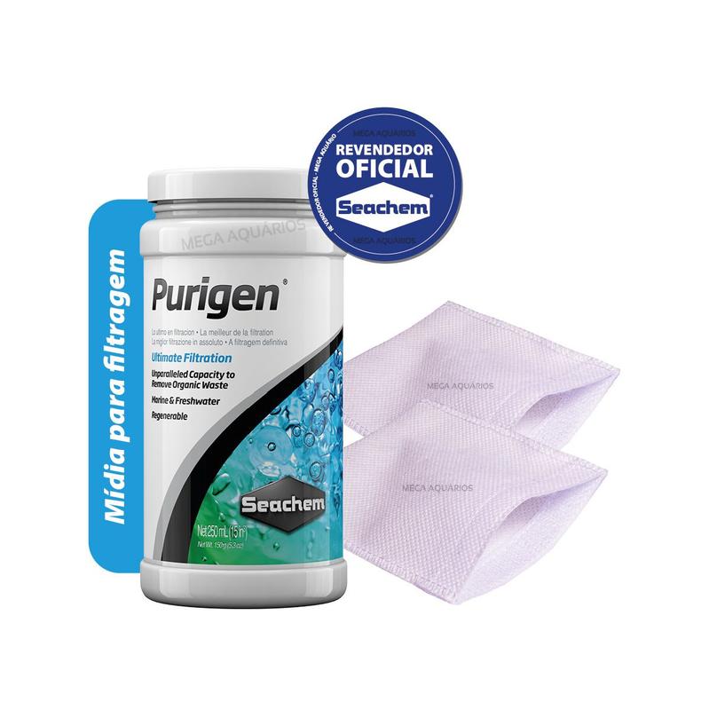 Kit Seachem Purigen 250ml + Bolsa saquinho Bag Tnt 9x11cm - Bolsas ...