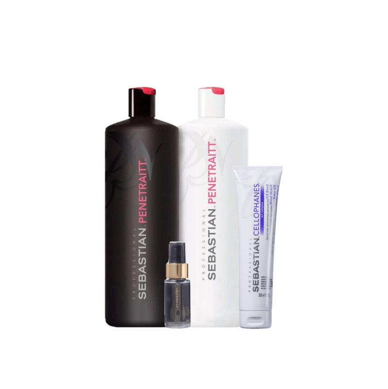 Kit Sebastian Penetraitt Cellophanes Dark Oil Salon (4 produtos ...