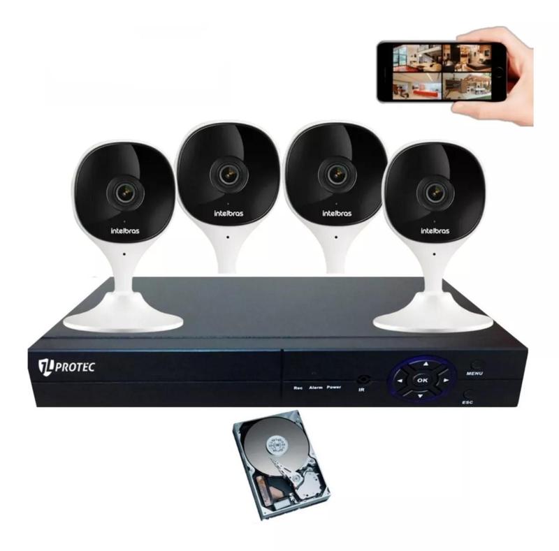 Kit Segurança Câmeras Mibo Wifi Imx C Intelbras Dvr Protec - Câmera de ...