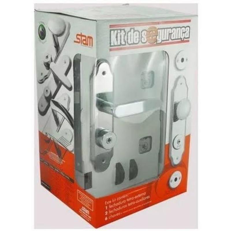 Kit Segurança Fechadura + travas Chave Tetra Stan Inox 1800/19 - Stam ...