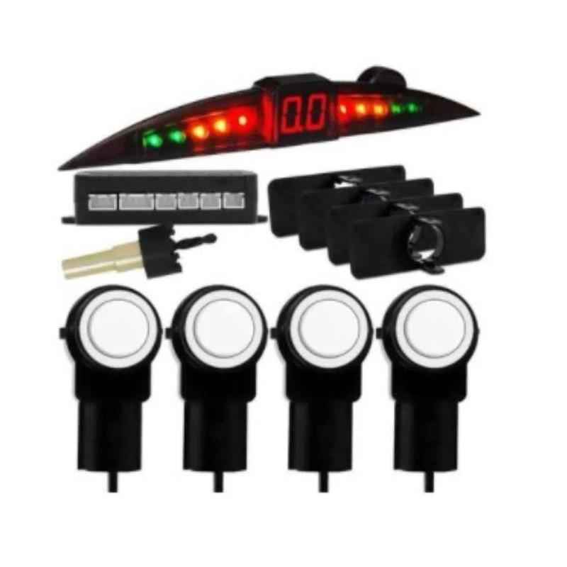 Kit Sensor de Ré Estacionamento Modelo OEM Embutido Branco - NOVA E ...