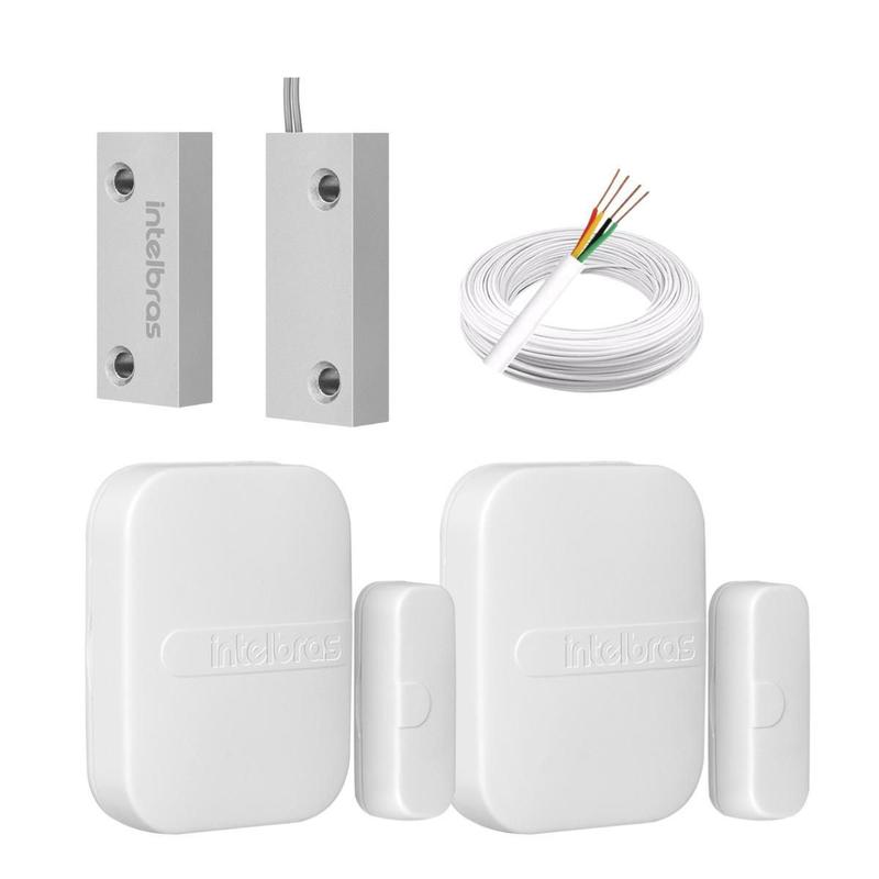 Kit Sensores Magnéticos Intelbras 2 Xas 4010 1 Porta De Aço - Sensor de ...