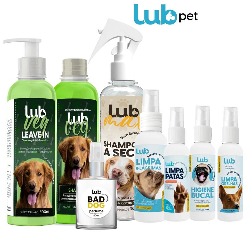 Kit Shampoo a seco + Shampoo Lub + Leave-in Lub + Perfume Bad Dog ...