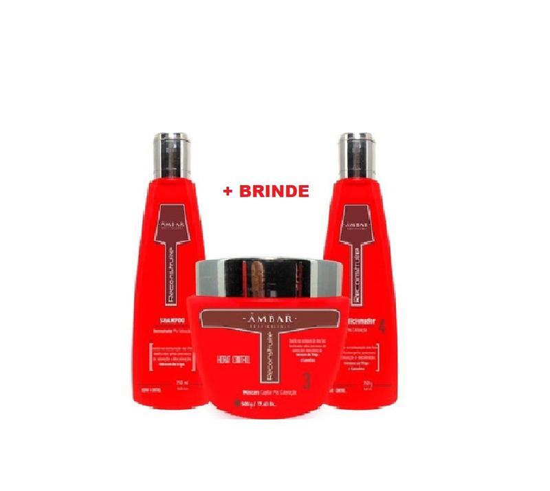 Kit Shampoo, Cond e Máscara 500g Reconstruire Âmbar - Ambar - Kit ...