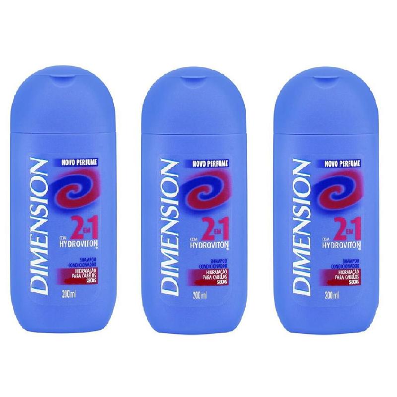 KIT Shampoo Dimension 2 em 1 Secos 200ml - 3 Unidades. - UNILEVER ...