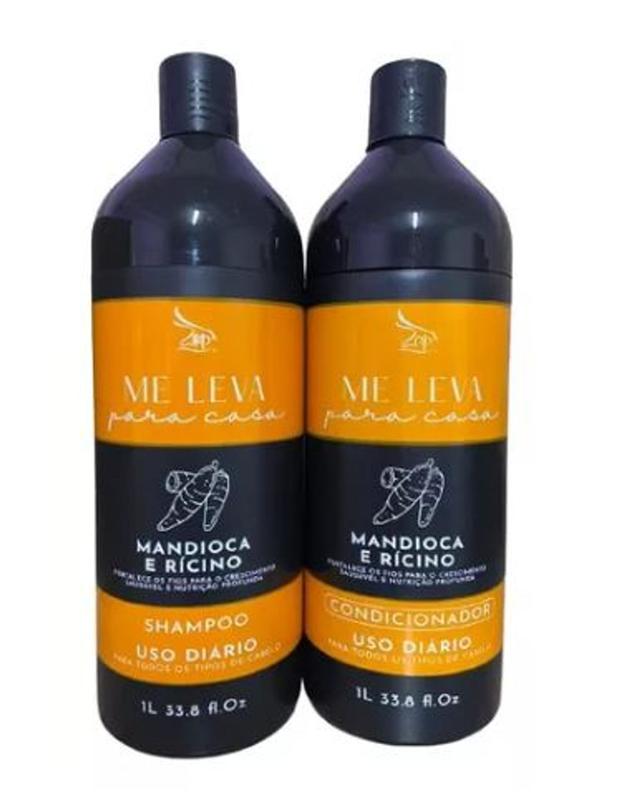 Kit Shampoo E Condicionador Mandioca E Rício 1 Lt - Zap - Kit Shampoo e ...