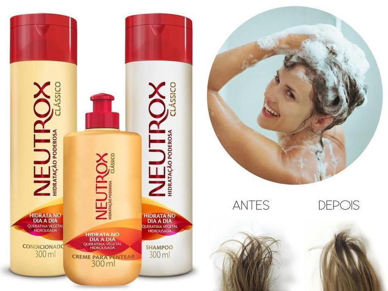 Kit Shampoo E Condicionador Neutrox + Creme De Pentear 800Ml - Kit ...