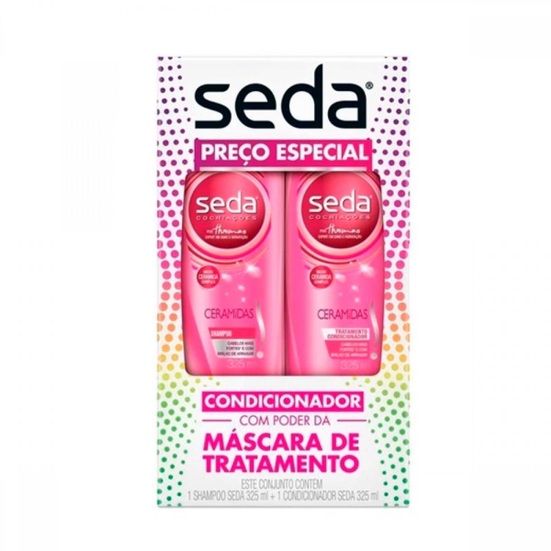 kit shampoo e Condicionador Seda Ceramidas 325ml+325 ml - Unilever ...
