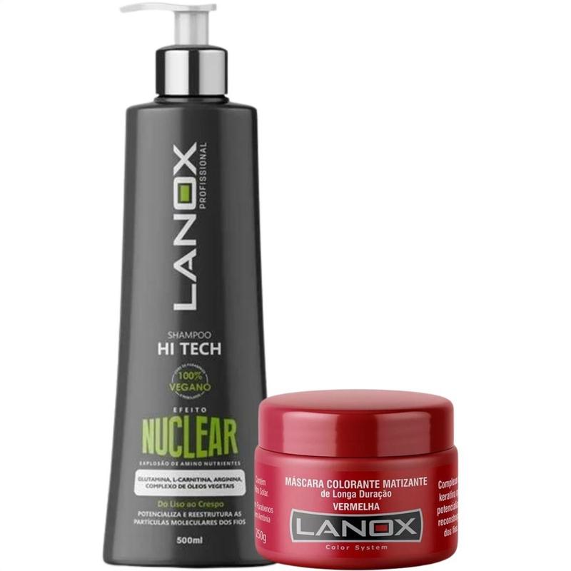 Kit Shampoo Efeito Nuclear + Máscara Color System Vermelha - Trihair ...