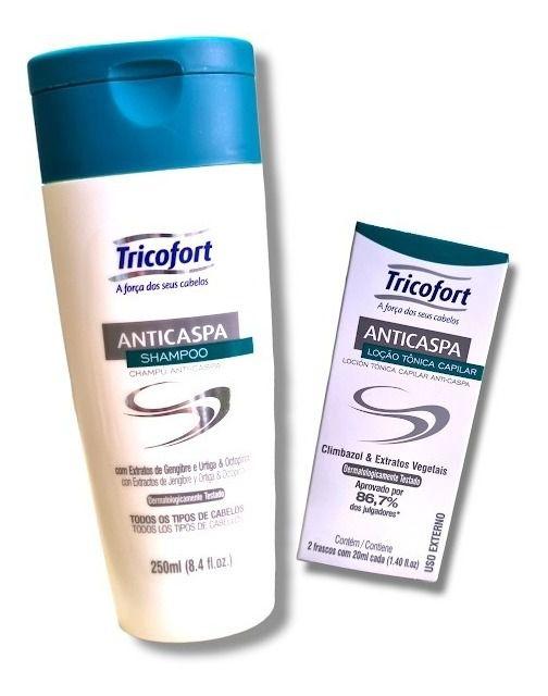 Kit Shampoo + Loção Tônica Capilar Anticaspa Tricofort 290ml - Kit de ...