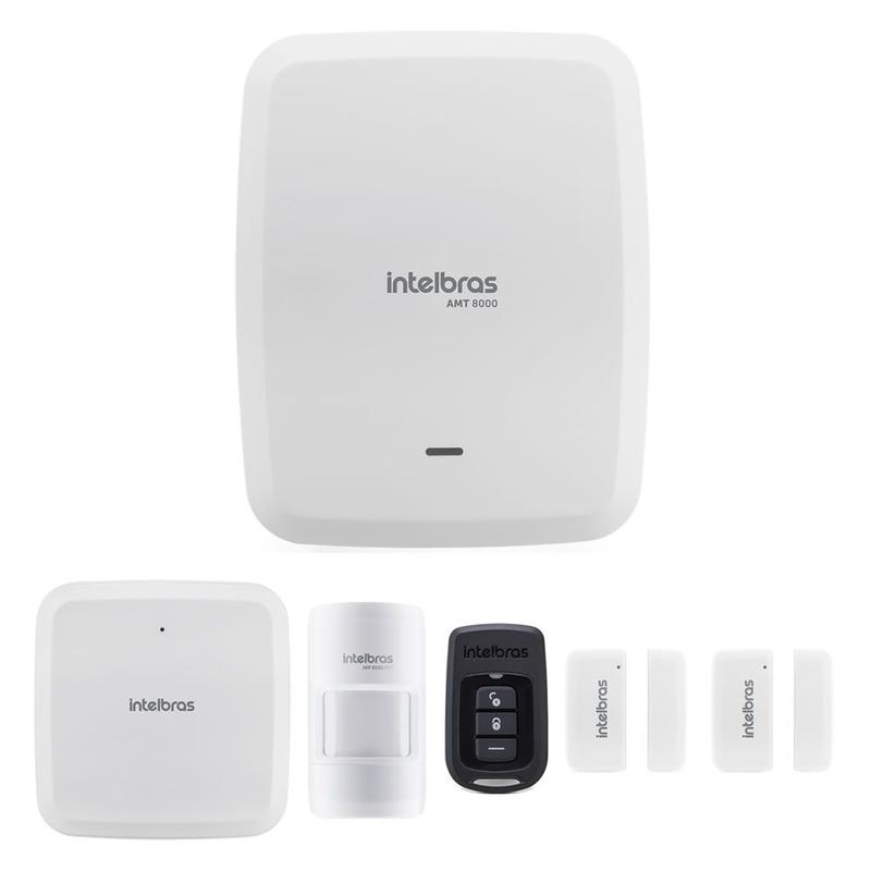 Kit Sistema de Alarme Monitorado Sem Fio Wi-Fi App Nuvem AMT 8000 Slim ...
