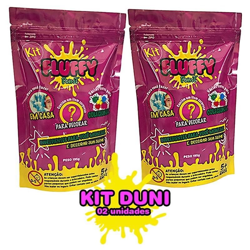 Kit Slime Fluffy Point DUNI 2 Unidades - Slime / Amoeba - Magazine Luiza