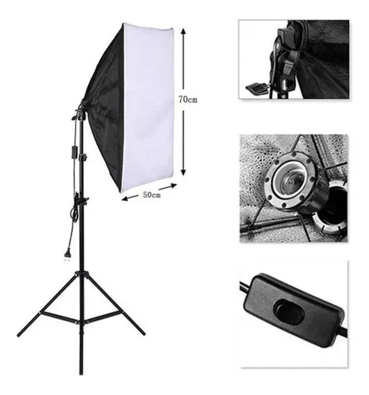 Kit Soft Box Estúdio Luz Continua E27 - Ledspace - Softbox - Magazine Luiza