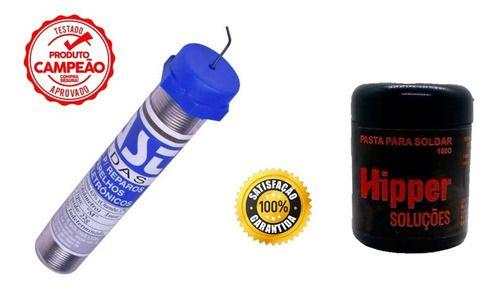 Kit Solda Estanho Tubo 22g E Pote Pasta De Solda 100g Hipper ...