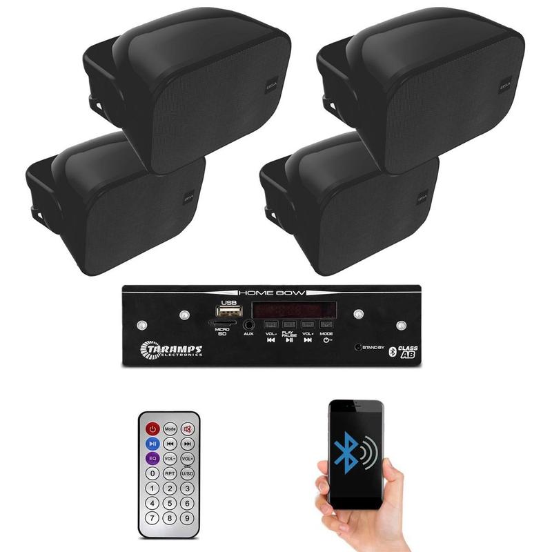 Kit Som Ambiente Taramps Home 80 + 2 Pares Caixa Aw6-b Preta - BRAVOX ...