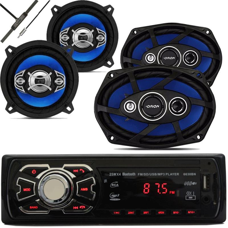 Kit Som Auto Rádio Bluetooth+par 6x9+par 5pol +modulo+antena - FIRST ...