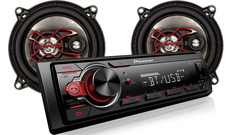 Kit Som Pra Carro Bravox 5 Pol + Rádio Pioneer Bluetooth Usb - PIONEER ...