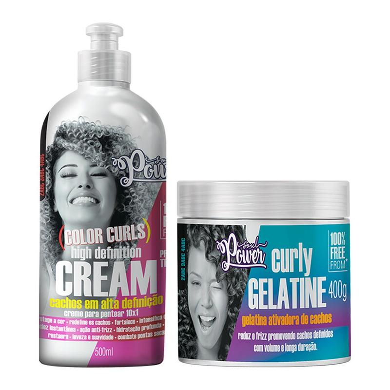 Kit Soul Power Curls High Definition Cream + Curly Gelatine - Kit de ...