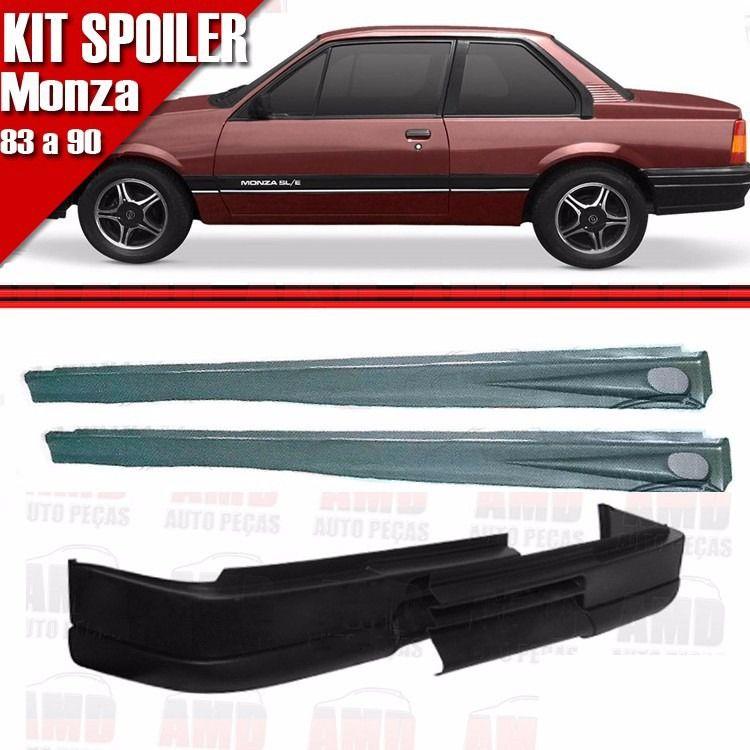 Kit spoiler monza 82 a 90 2 portas dianteiro sem furo + lateral com ...