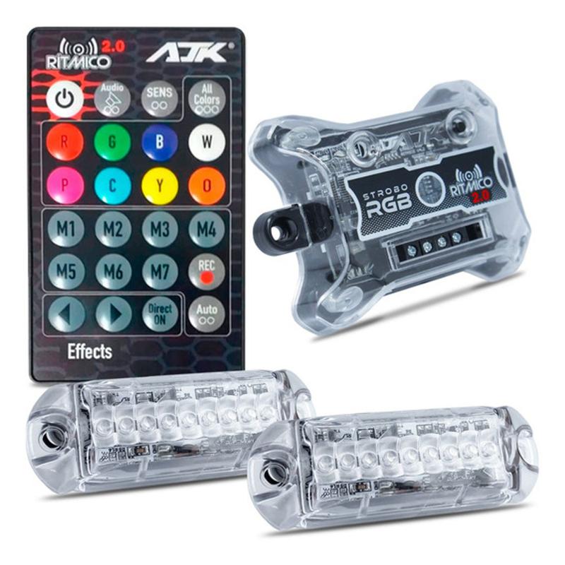 kit Strobo De Luz RGB Ritmico 2.0 Com 4 Farois SW - Strobo - Magazine Luiza