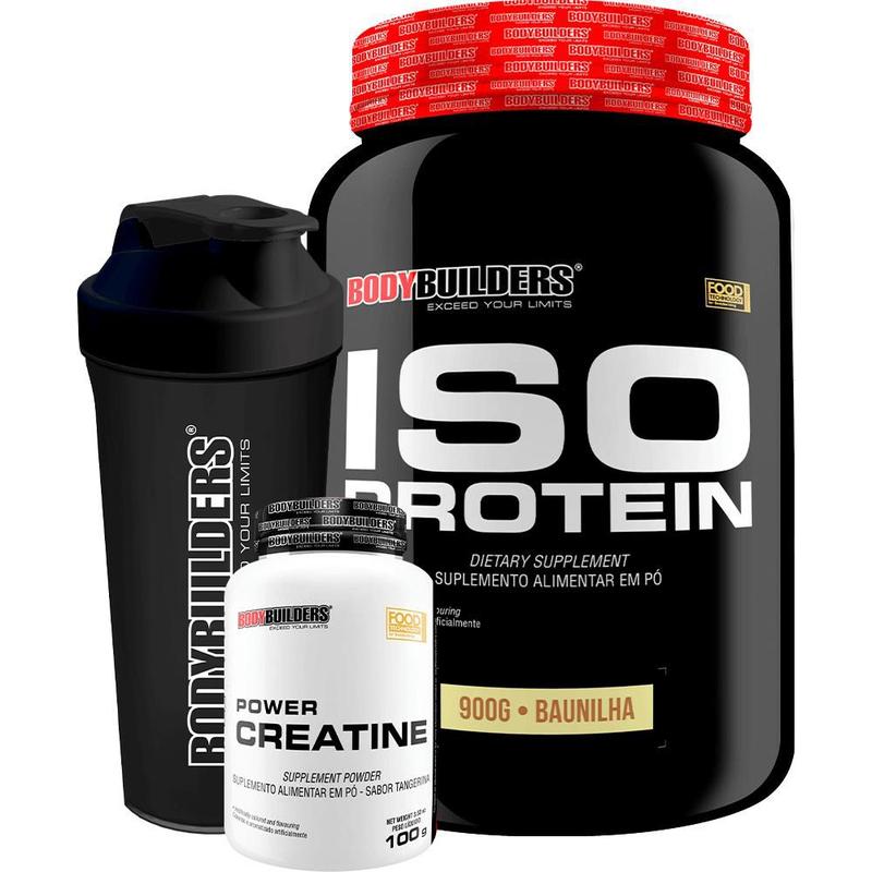 Kit Super Whey Isolado Iso Protein 900g + Power Creatina 100g ...