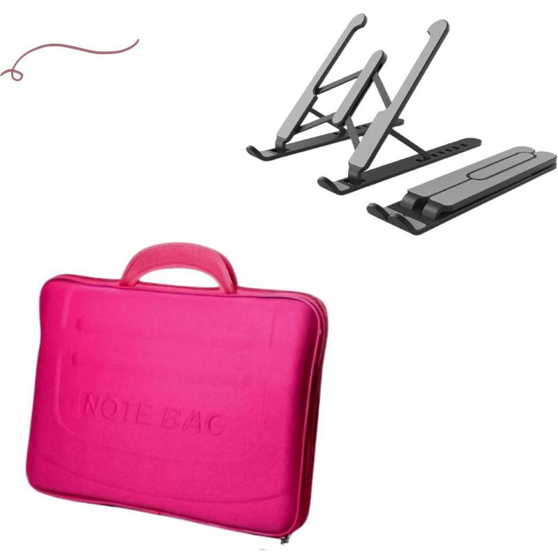 Kit Suporte para notebook Base regulável + Capa Maleta Pasta De ...