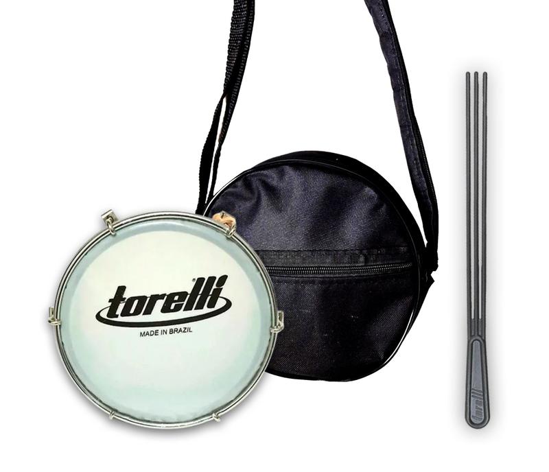 Kit Tamborim Pele Leitosa Torelli Pto, Bag e Baqueta Tripla - Flash ...