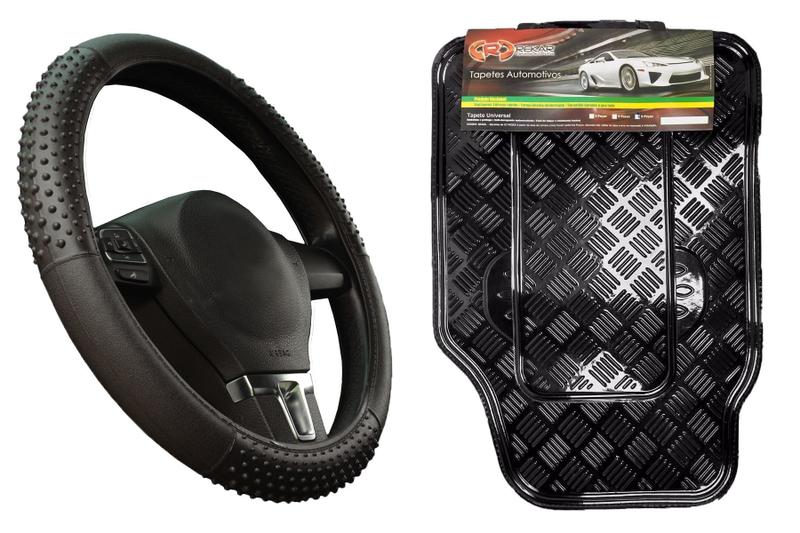 Kit Tapate Metalizado Automotivo + Capa De Volante Universal - Rekar ...