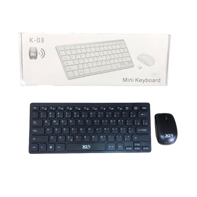 Kit Teclado e Mouse Wireless Mini keyboard K-03 - EXbom - Kit Teclado e ...