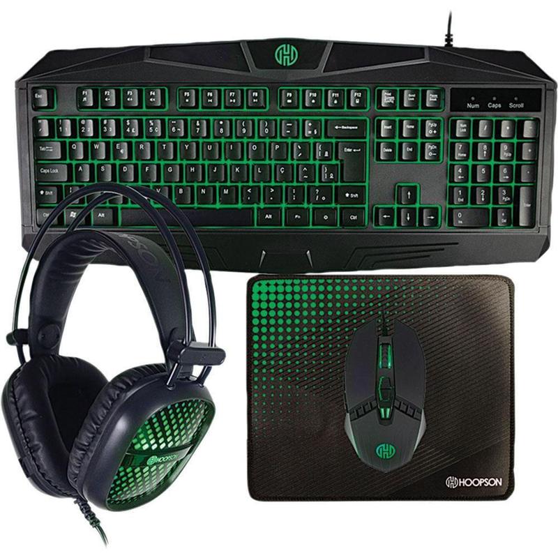 Kit Teclado Mouse Headset Hoopson 4 em 1 Kane Pro Gaming TPC-050 Preto ...