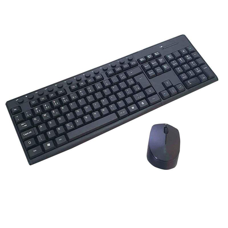 Kit Teclado Mouse Sem Fio Wireless 10 Metros 2.4Ghz Smart - Atual Mix ...