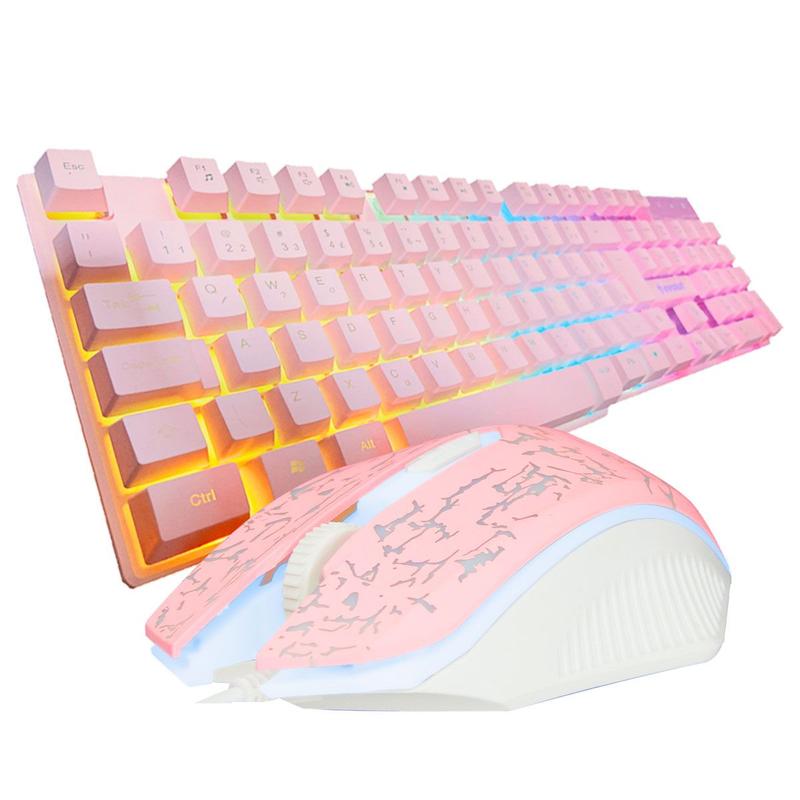 Kit Teclado Semi Mecanico e Mouse Dpi 1200 RGB Rosa Gamer - Kit Gamer ...