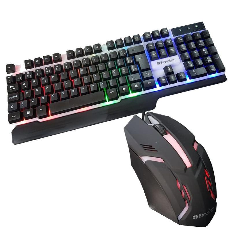 Kit Teclado Semi Mecânico Gamer Mouse Led BS-503+ Mouse pad - Banson ...