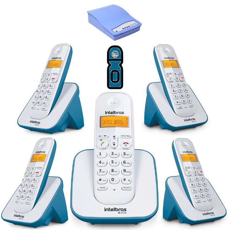 Kit Telefone sem fio TS 3110 Com 4 Ramal e Interface celular ...