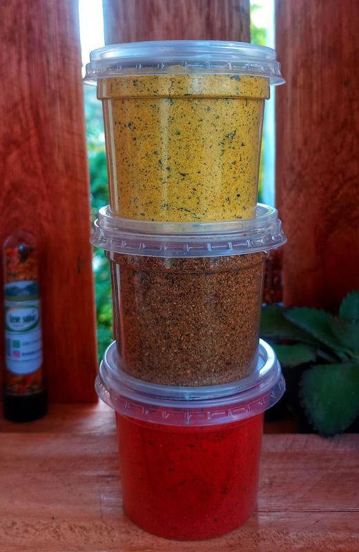 KIT TEMPERO COMPLETO 3 POTES DE 100gr 140ML CADA - Leve sabor - Tempero ...