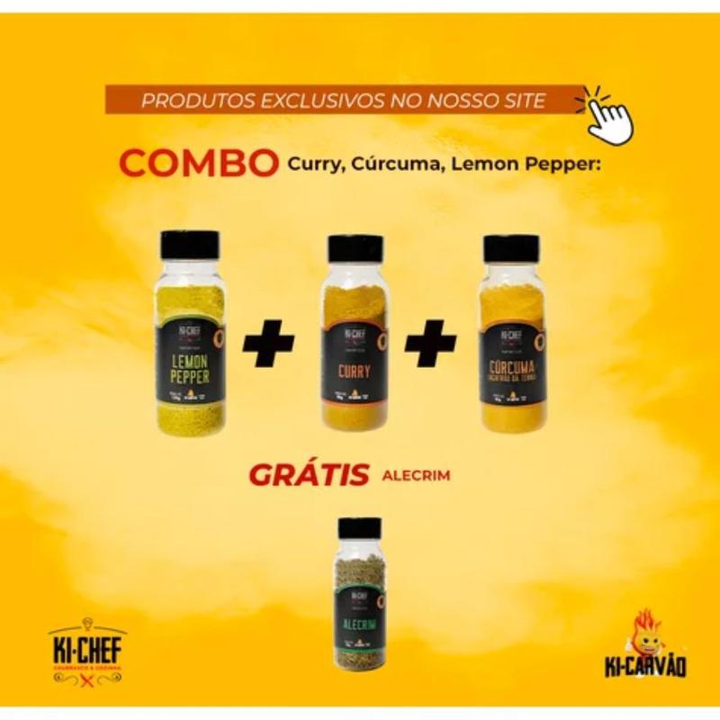 Kit Temperos Carry, Curcuma, Lemon Pepper, Orégano - Ki-chef - Temperos ...