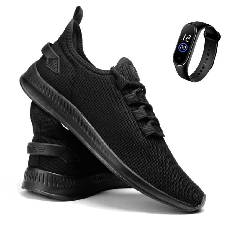Kit Tênis Esportivo Masculino Leve Confortável Ideal Academia Corrida ...