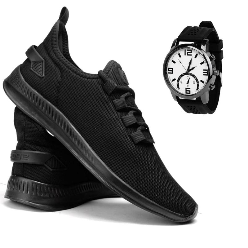 Kit Tênis Esportivo Masculino Leve Conforto Academia Corrida Caminhada ...